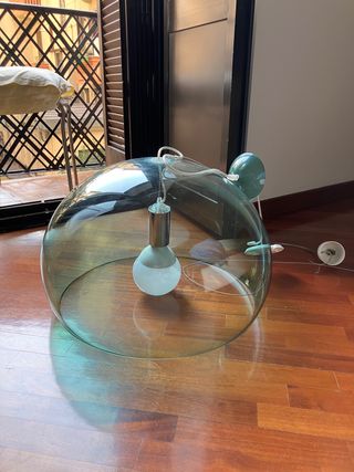 Lampada a sospensione FL/Y Kartell verde trasp.