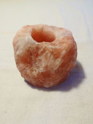 Portacandela di sale rosa dell'Himalaya