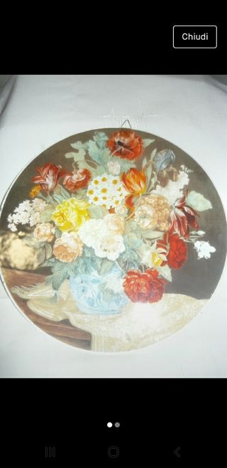 piatto decorativo in vetro 