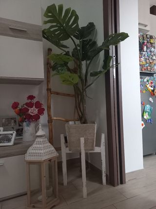 copri vaso con rialzo effetto legno grezzo