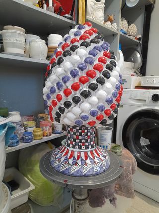 pigna alta 40cm ceramica Caltagirone 