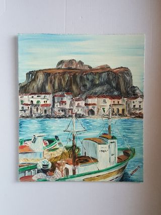 Quadro pittura ad olio cm.23.2x19.8