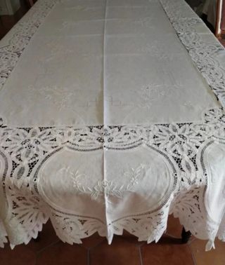 tovaglia vintage lino 