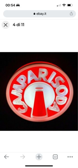 Insegna luminosa Campari soda 