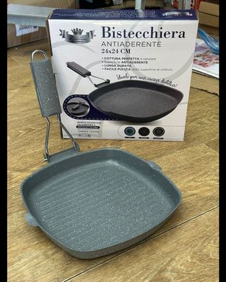 Bistecchiera antiaderente 24x24cm Nuova