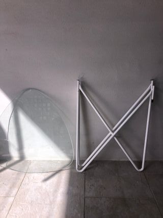 Tavolino di vetro richiudibile 