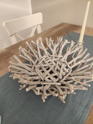 centrotavola in legno di mare 