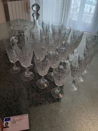 servizio bicchieri di cristallo 