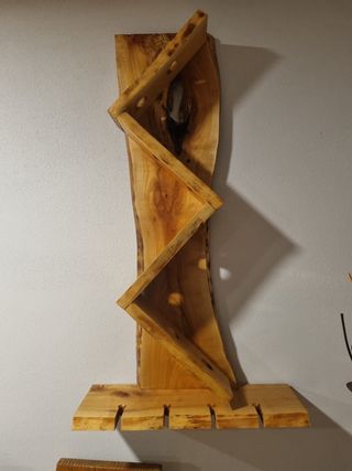 Porta bottiglie e bicchieri artigianale 