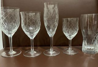 Servizio bicchieri vintage anni 60 completo