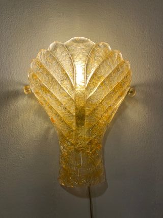 Aplic vetro murano ambra/oro