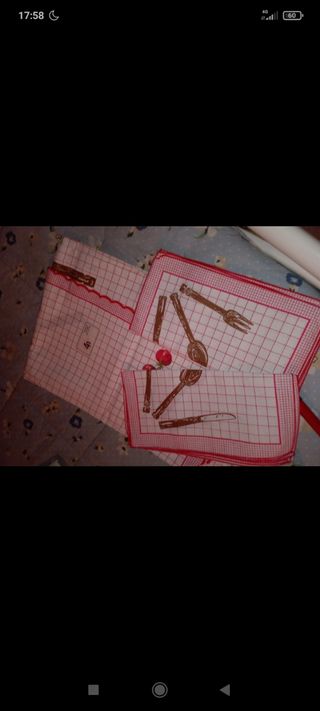 tovaglia set di 12 tovagliette 2.30 lung 1.50 larg