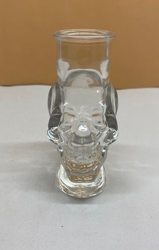 Teschio di vetro per bevande o decori 
