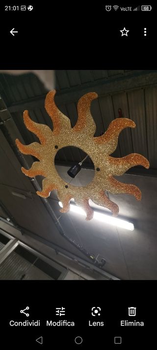 lampadario Sole in vetro 