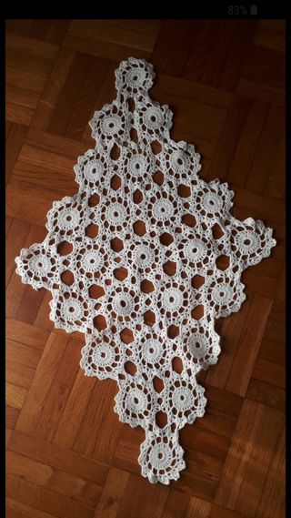 Centro tavola vintage fatto a mano cm.56x33