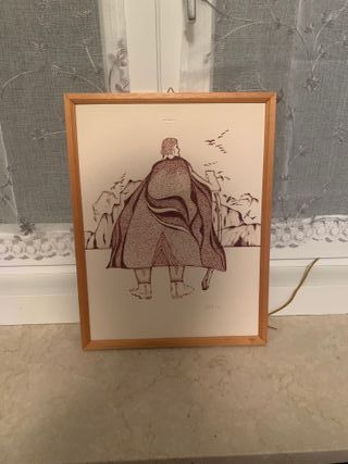 Quadro uomo con mantello