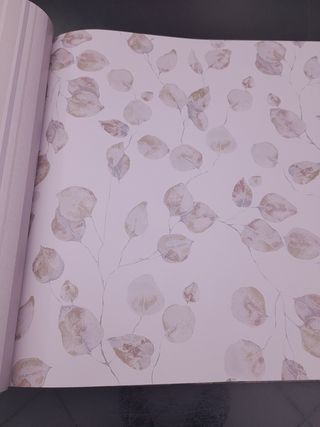 VENDO CARTA DA PARATI FOGLIE GRIGIO TORTORA 