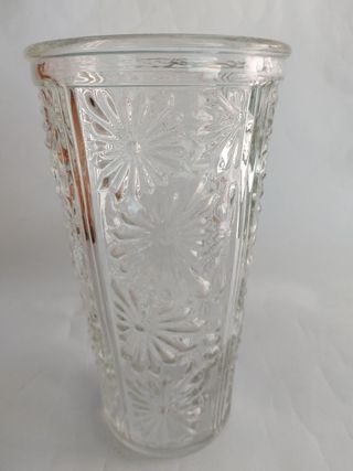 vaso di vetro decorato 