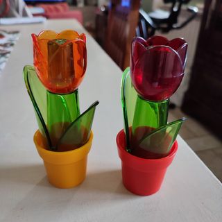 sale e pepe vasetti con fiore 