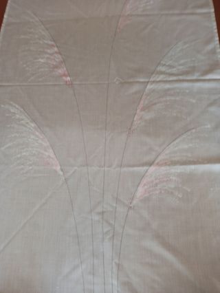 Tenda pannello c/disegno ramo a fiori+asta finale