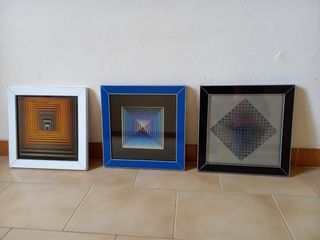 Trittico stampe vintage con cornice