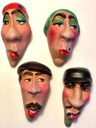 Maschere artigiani in ceramica originali di Lamped