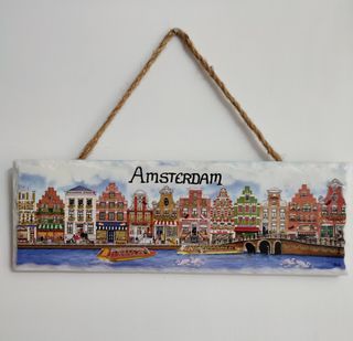 placchetta quadretto in ceramica Amsterdam 