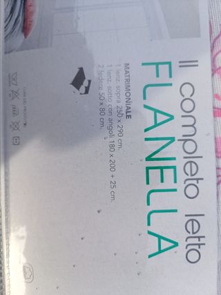 lenzuola matrimoniale flanella 