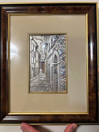 Quadro con bassorilievo in argento