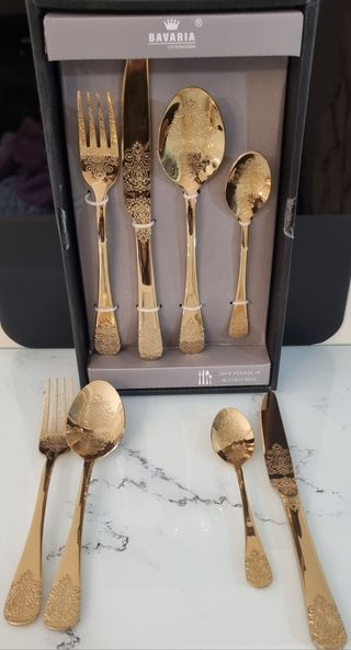 Posate oro acciaio Inox Bavaria 