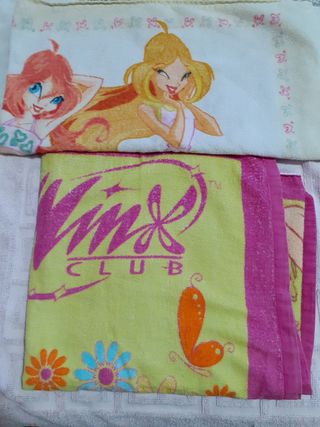 3 asciugamani winx club per bambina 