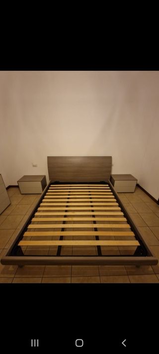 struttura letto legno più rete in doghe
