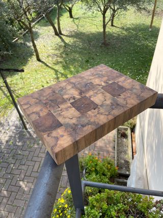 Tagliere battilarda in legno artigianale a scacchi