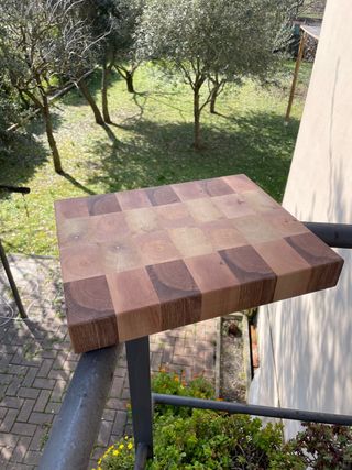 Tagliere battilarda in legno artigianale a scacchi