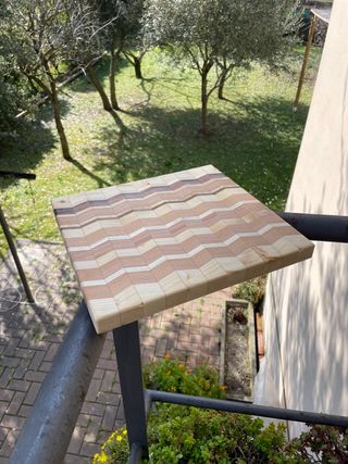 Tagliere battilarda in legno artigianale a scacchi