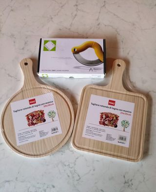 set taglieri e mezzaluna 