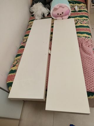 Due mensole Lack Ikea bianche
