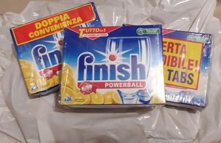 3 confezioni finish powerball lavastoviglie 