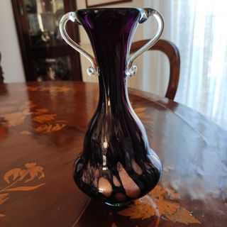 Vaso in vetro di Murano firmato vintage 