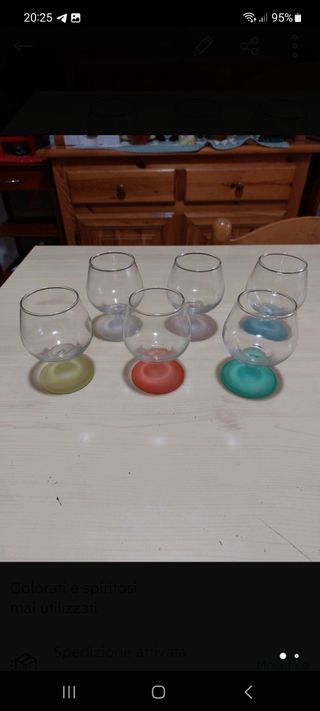 Set di 6 bicchieri da liquore