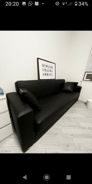 Divano letto con cassettone porta oggetti