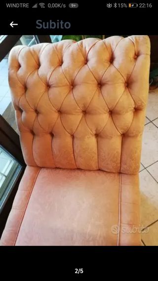 dormeuse vintage color salmone 