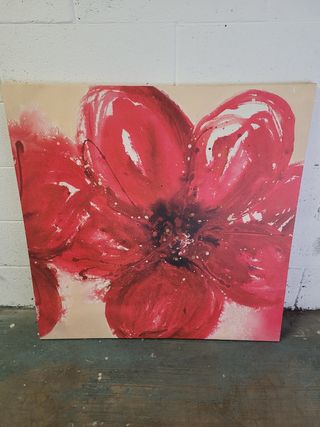 Quadro Ikea 90x90 con fiore rosso