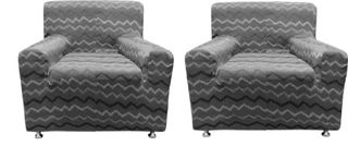 Due Copripoltrona modello Wave grigio