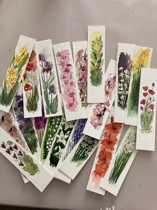 Segnalibri originali ad acquerello e china