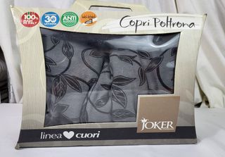 Copripoltrona Elasticizzato Joker fiore grigio