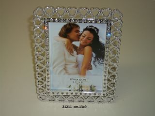 Portafoto cuori con strass