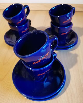 6 tazzine caffe color blu