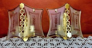 appliques con gocce di cristalli e vetri satinati