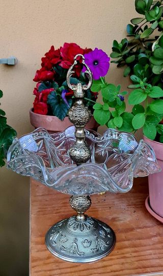 Alzatina centro tavola portafrutta stile liberty 